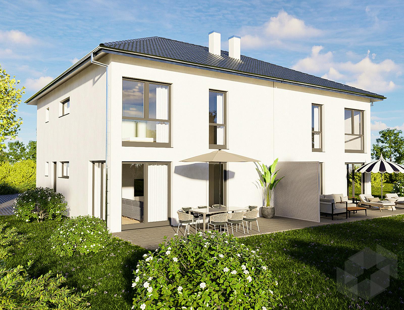 Doppelhaus Luzern | BauArt Massivbau GmbH | Grundriss & Bilder